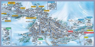 Plan du village et Plan des pistes de Valloire